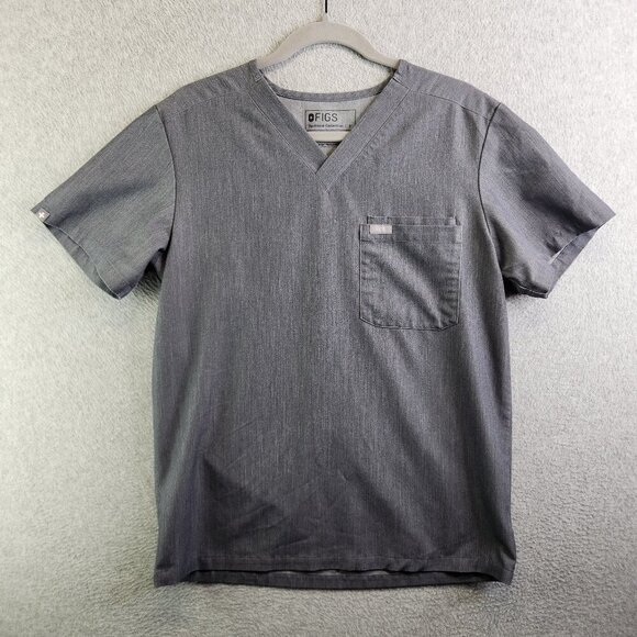 Figs | Shirts | Figs Scrub Top Mens S Gray Leon Three Pocket Anti Odor ...